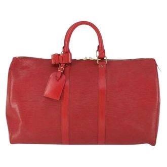Louis Vuitton unisex, Pre-owned, Rouge, Taille: ONE Size Sac Week-End en Cuir Pre-owned