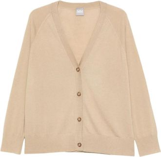 Max Mara Femme, Pulls, Beige, Taille: 40 FR Clarino Wool & Cashmere Cardigan