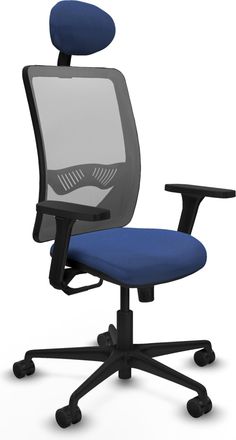 Piqueras y Crespo B&uuml;rostuhl mit Rollen Zulema mit 3D-Armlehnen, h&ouml;henverstellbarer Lendenwirbelst&uuml;tze und festem Kopfteil, ausgestattet mit Sincro 3 Positionen und Schn