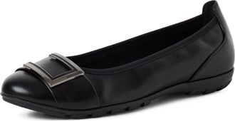 Marco Tozzi Damen Ballerinas mit Zierschnalle Elegant, Schwarz (Black), 37 EU