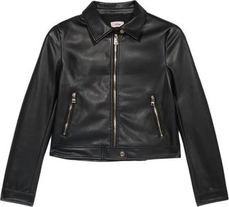 Oltre Kurze Jacke mit Rei&szlig;verschluss und Kn&ouml;pfen - - Jackets - Damen - Schwarzk - XL