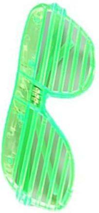 Generic Lunettes LED pour F&ecirc;te Dhalloween, &agrave; la Mode, Clignotant, Obturateur Lumineux, en Mati&egrave;re Plastique, pour Hommes et Femmes, Taille (GREEN)