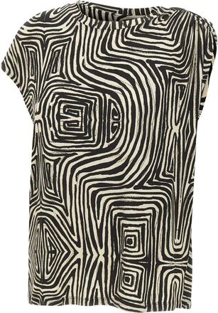 Elena Miro Femme, Tops, Multicolore, Taille: 40 FR T-shirt sans manches &agrave; col rond