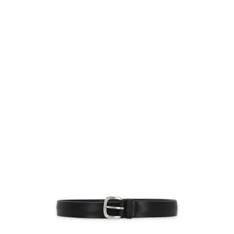 Orciani Homme, Accessoires, Noir, Taille: 100 CM Ceinture en cuir noir avec boucle en m&eacute;tal