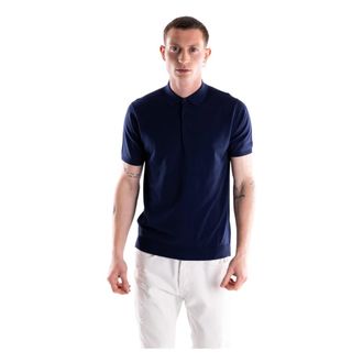 People of Shibuya Nito Strick-Polo - - Tops - Herren - Blau - L