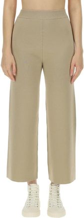 Kenzo Femme, Pantalons, Brun, Taille: 38 FR Pantalon Cropped avec Patch Logo