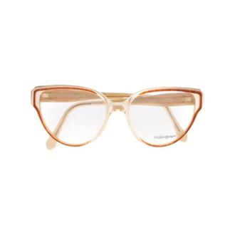 Saint Laurent Pre-owned Acetat sonnenbrillen - - Pre-owned - Damen - Orange - ONE SIZE