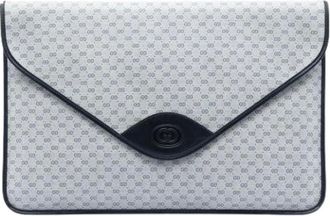 Gucci Sac pochette en toile enduite Pre-owned - Femme - Pre-owned - Gris - Taille: ONE Size