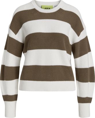 Jack & Jones Jxmila Twist Stripe Crew Neck Knit Sn