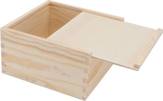 Cabilock 1 Stück Karton Hochzeits Süßigkeiten Schachtel Holzkiste Behälter Mit Deckel Cajitas De Regalo Para Joyeria Ornamentbehälter Kleine Leere Box Hölzern 