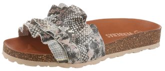 Verbenas Pantolette VERBENAS ROCIO, Damen, Gr. 35, schlangenoptik, Leder, Reptilienpr&auml;gung, Basic, Schuhe Pantolette, Sommerschuh, Strandschuh, Urlaubsschuh in