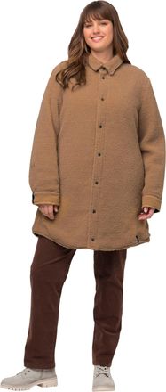 Ulla Popken Damen Landaus Wendejacke Stepp Teddy Jacken, schwarz, 46-48