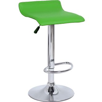 Generic H&ouml;henverstellbarer Barhocker Mit Ergonomischer R&uuml;ckenlehne Und PU-Sitz - Schwarz, 55-75 cm(Green)