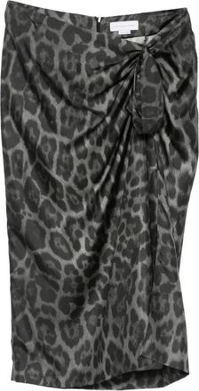 Stella McCartney Leopardenmuster Raffierter Midirock - - Skirts - Damen - Mehrfarbig - S