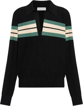 Dries Van Noten Homme, Tops, Multicolore, Taille: M Block Stripe Polo