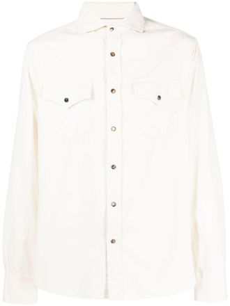 Brunello Cucinelli Hemd im Western-Look - Wei&szlig;