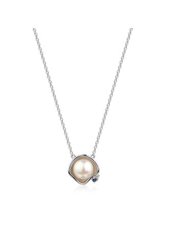 Zeeme Pearls Collier 925/- Sterling Silber Perle und Saphir