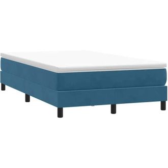 vidaXL Boxspringbett ohne Matratze Dunkelblau 120x220 cm Samt vidaXL
