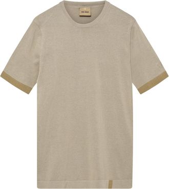 Mos Mosh Strick-T-Shirt aus Baumwolle mit Rundhalsausschnitt in