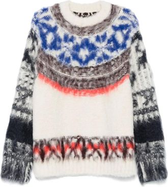 sacai Homme, Pulls, Multicolore, Taille: M Maille ras du cou