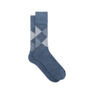 Burlington Socken mit Rautenmuster in Blau