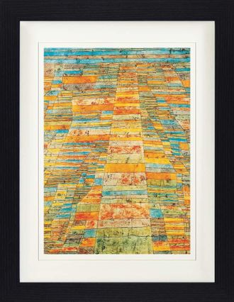 1art1 Paul Klee Poster Hauptweg Und Nebenwege, 1929 Gerahmtes Bild Mit Edlem Passepartout | Wand-Bilder | Im Bilderrahmen 40x30 cm