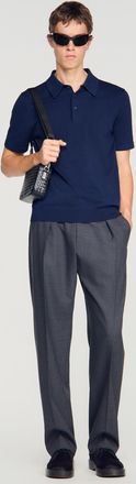 Sandro Poloshirt aus Baumwolle und Seide