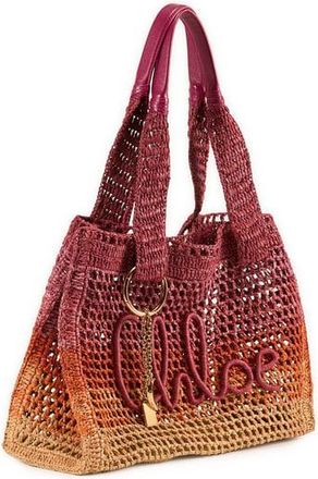 Chlo&eacute; Sac cabas d&eacute;grad&eacute; Summer Banana en raphia