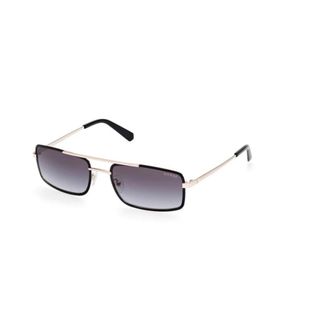 Guess Homme, Accessoires, Noir, Taille: 58 MM Narrow Aviator Lunettes de soleil
