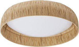 Osram Decor Plafonnier d&eacute;coratif avec abat-jour en bambou, 500 mm, 28 w, 1150 lm, 3000 k, blanc chaud 830, IP20, marron, led non interchangeable