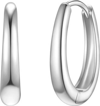 Glanzst&uuml;cke M&uuml;nchen Ohrringe - Sterling Silber Creolen - Gr. unisize - in Silber - f&uuml;r Damen