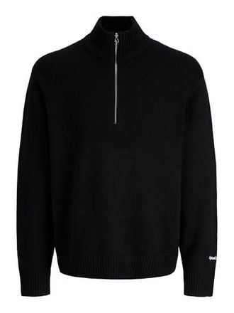 Jack & Jones Jornorrebro Knit Half Zip Sn en Tricot pour Homme, Noir, M