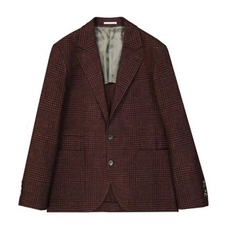 Brunello Cucinelli Homme, Vestes, Rouge, Taille: L Tartan Wool Jacket