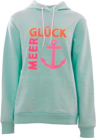 Zwillingsherz Sweatshirt mit Kapuze, Frontprint, Rückenprint