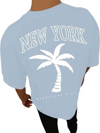 Generic T-shirts pour hommes &agrave; col rond &agrave; manches courtes haut l&eacute;ger d&eacute;contract&eacute; respirant confortable coupe ample d&eacute;contract&eacute; hommes t-shirts &agrave; manches court