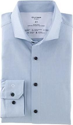 Olymp homme chemise business à manches longues No Six 24 Seven,super slim,col requin,bleu 11,36