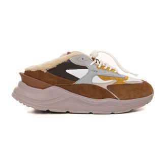 D.A.T.E. Faux Fur Contrast Sohle Sneakers - - Shoes - Damen - Braun - 38 EU