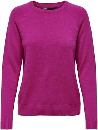 Only Pull en Tricot ONLLESLY pour Femme, Fuchsia, XXL (EU)