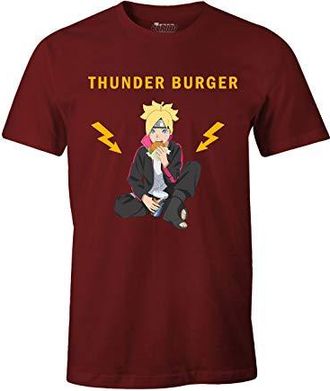 Cotton Division Boruto T-Shirt Homme MEBORUTTS005, Rouge, Taille XL