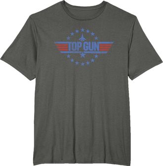 Top Gun Klassisches Sterne Kreis Logo T-Shirt