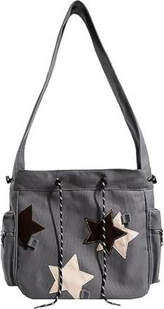 Generic Mignon Kawaii Star Sac Messenger en toile Sacs mignons Esth&eacute;tique Petit Sac &agrave; bandouli&egrave;re Sac &agrave; bandouli&egrave;re pour femme Sac &agrave; bandouli&egrave;re Homme, gris, 