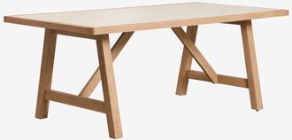 Sklum Rechteckiger Gartentisch aus Akazienholz Dubai Beige Tapioca 200 x 100 cm