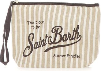 MC2 Saint Barth Femme, Sacs, Beige, Taille: ONE Size Aline Linen Pouch
