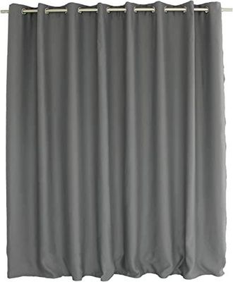 Enjoy Home ED ENJOY HOME Verdunkelungsvorhang mit silberfarbenen Ösen, Grau, große Breite, 300 x 240 cm, 100% Polyester, Öko-TEX, Kollektion Lakritze