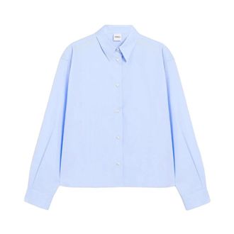 Aspesi Baumwollhemd in Relaxed Fit - - Blouses & Shirts - Damen - Blau - L