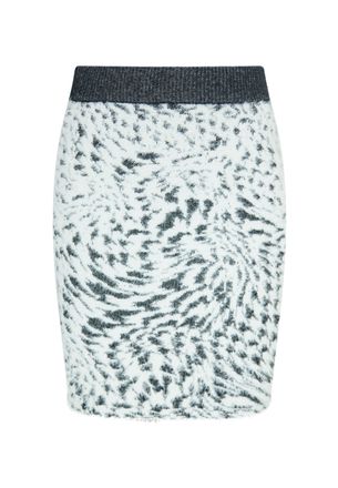 Mymo Strickrock Damen weiss schwarz