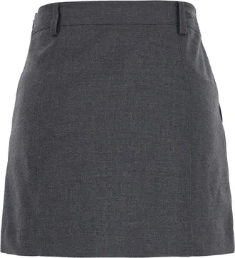 Dunst Tech Fabric Mini Skirt - Gray