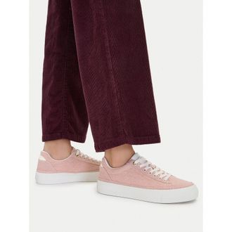 Tommy Hilfiger Sneakers Tommy Hilfiger Washed Canvas Platform Trainers FW0FW09172 Rosa