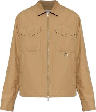 Moncler Homme, Vestes, Brun, Taille: S Veste avec &eacute;cusson logo