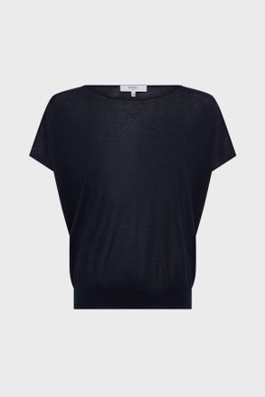 Gerard Darel Pull sans manche en cachemire et soie - Marine